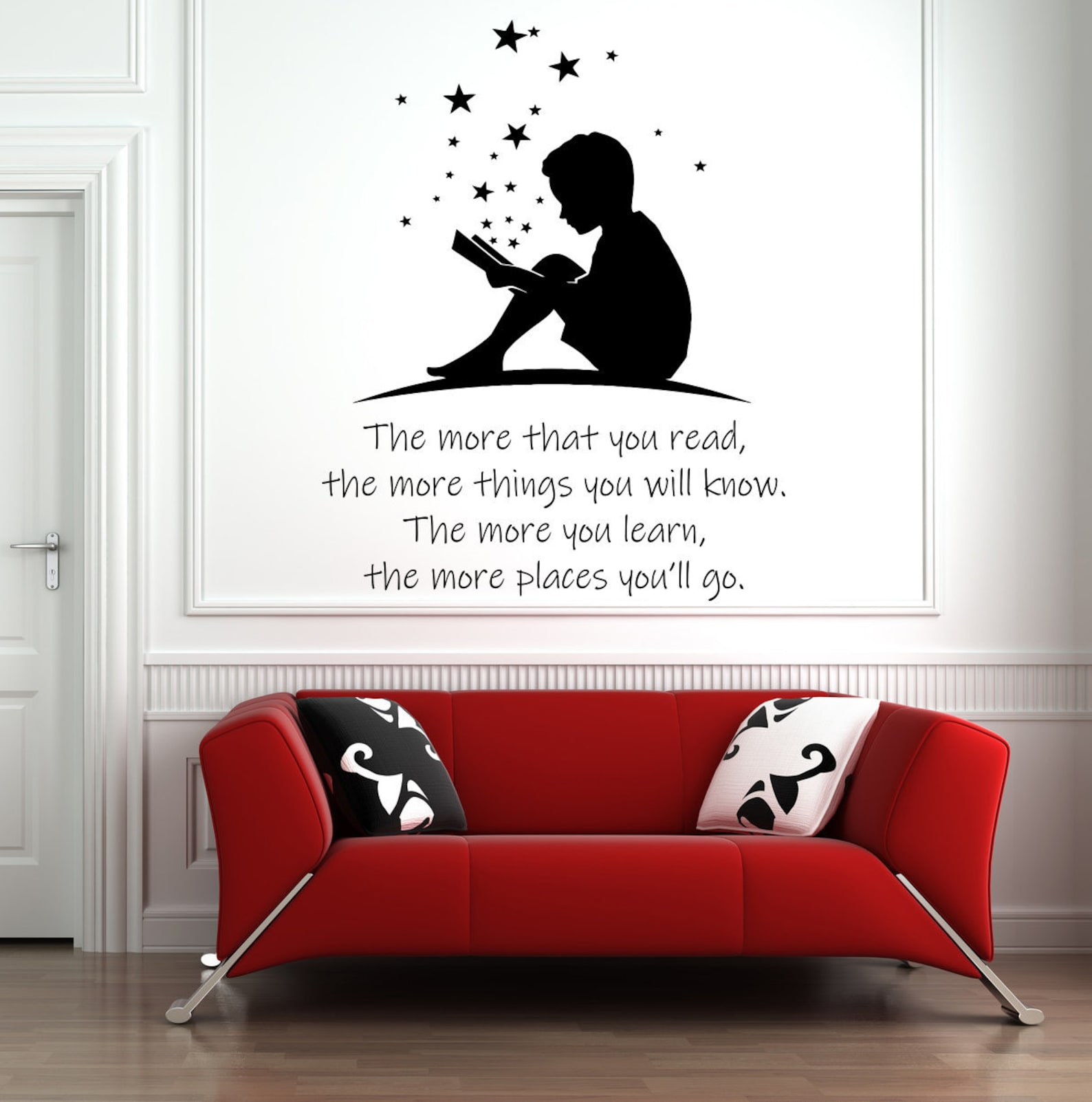 Books Wall Decal Reading Wall Decal Library Wall Decal | Etsy