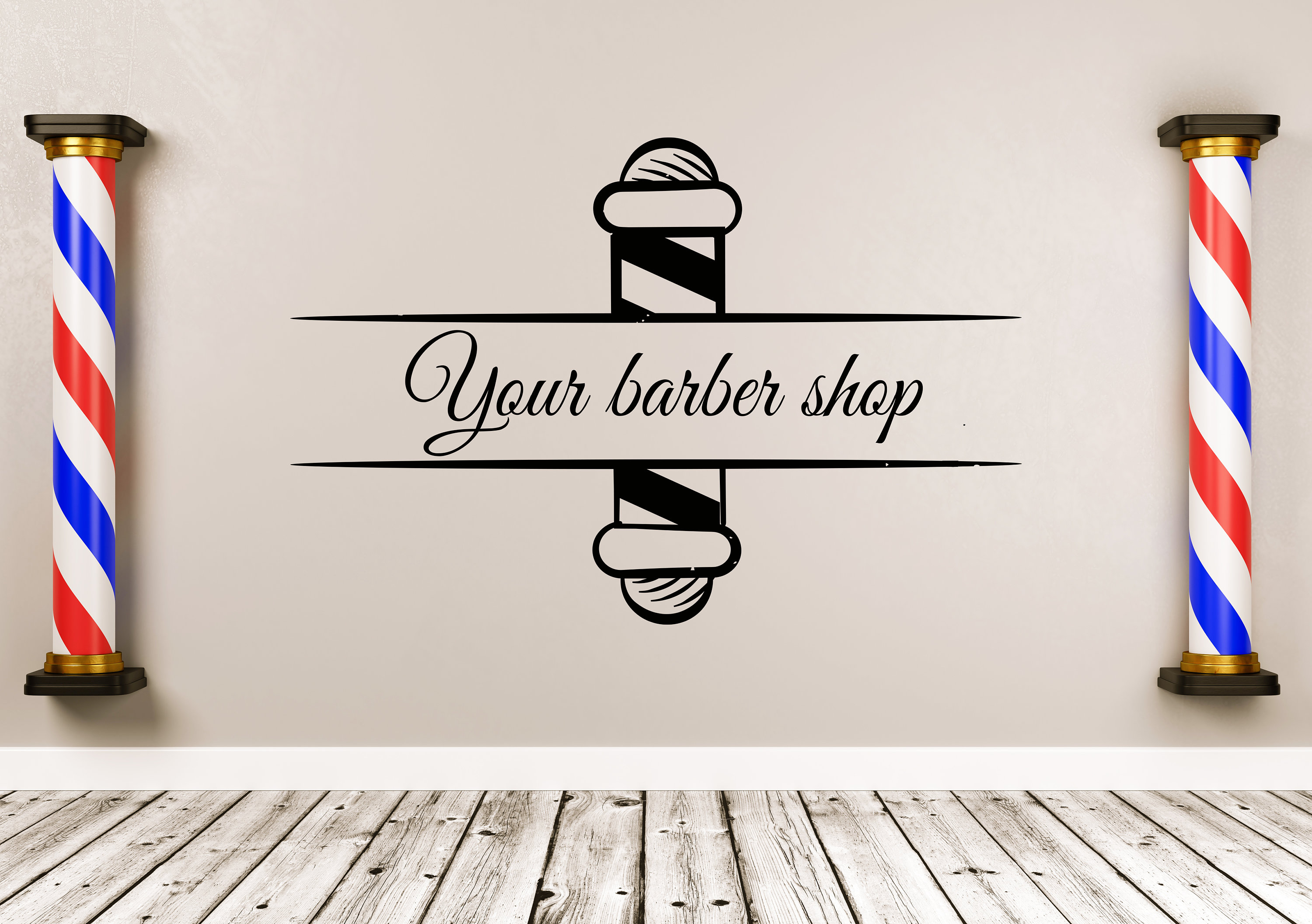 Barber Shop Wall Decal Barber Shop Wall Sticker Barber - Etsy