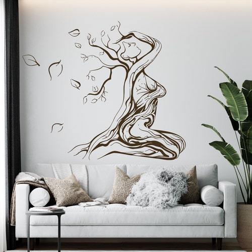 Tree Wall Decal Tree Branch Wall Sticker Tree Wall Decor 1234 - Etsy