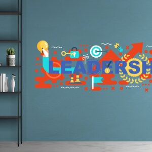 Leadership Office Wall Decal Teamwork Quote Wall Sticker Office Decor ...