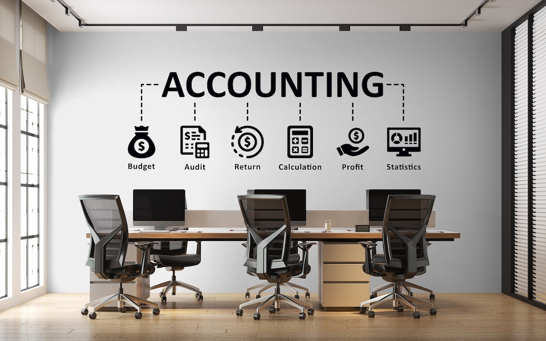 Accounting Wall Decal Finance Wall Sticker Office Values Wall Decor ...