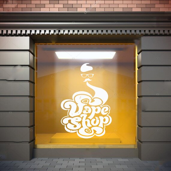 Vape Wall Window Decal Sticker Vape Shop Vaping Vape Store - Etsy