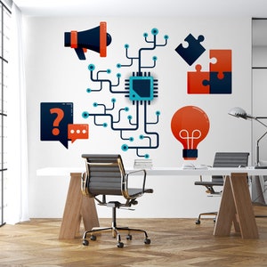 Think Big Office Wall Decal Teamwork Quote Wall Sticker Office Decor ...