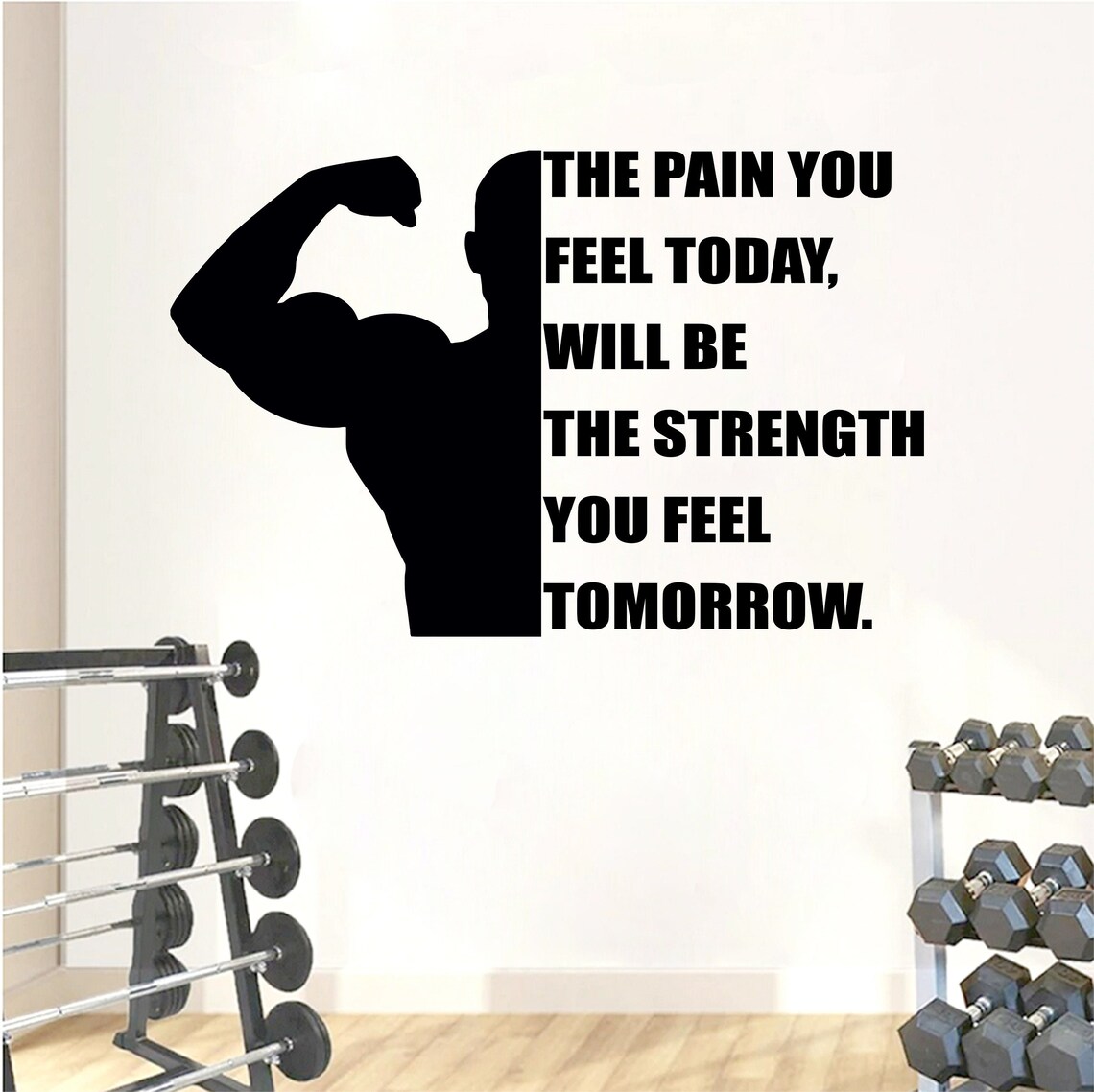 Fitness Wall Decal Workout Wall Decal Gym Wall Decor | Etsy