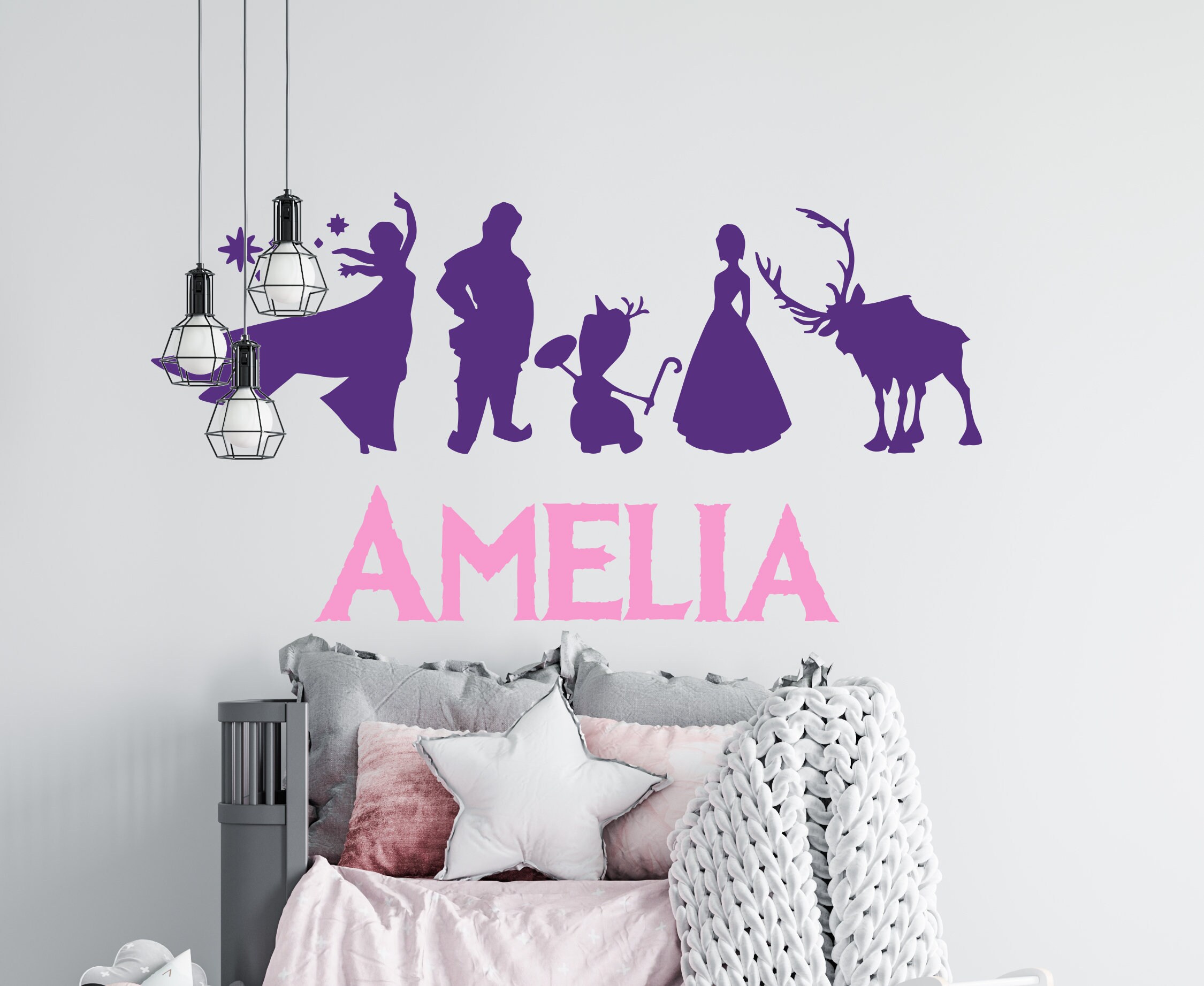 Personalized Name Princess Elsa Wall Decal Frozen Wall Decor - Etsy