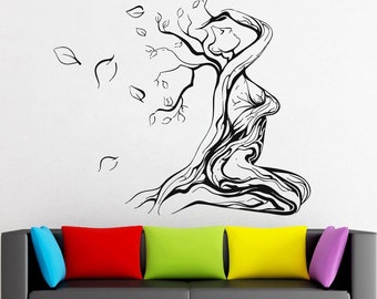 Tree Wall Decal Tree Branch Wall Sticker Tree Wall Decor 1259 | Etsy