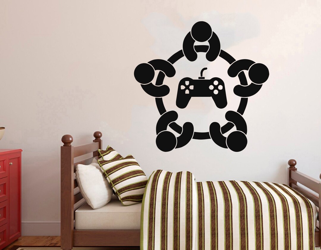 Gamer Wall Decal | Video Games Wall Sticker | Controller Wall Decal ...
