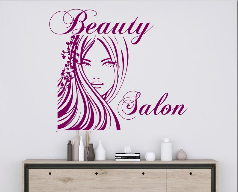 Beauty Salon Wall Decal Makeup Artist Wall Sticker Cosmetics - Etsy