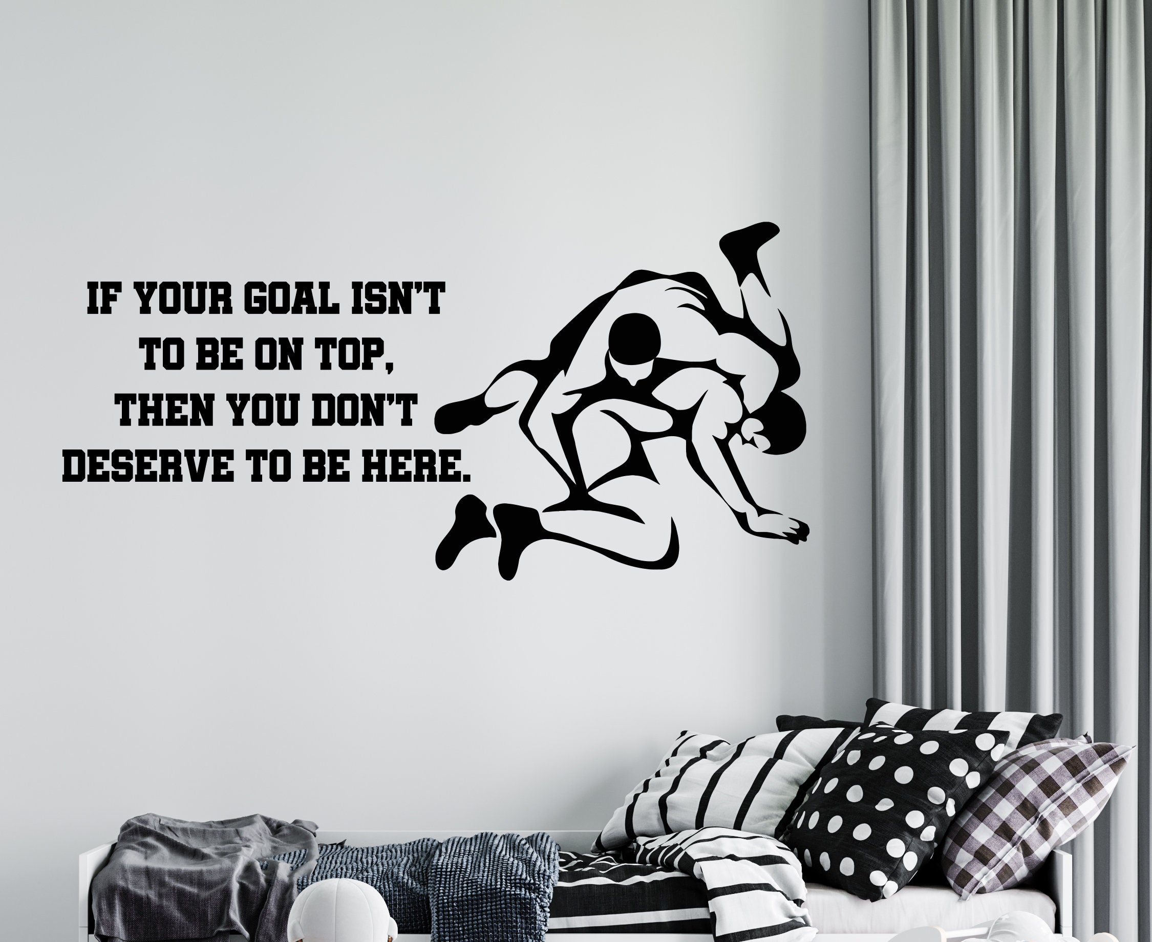 Wrestling Wall Decal Motivational Quote Wall Sticker Wrestler | Etsy