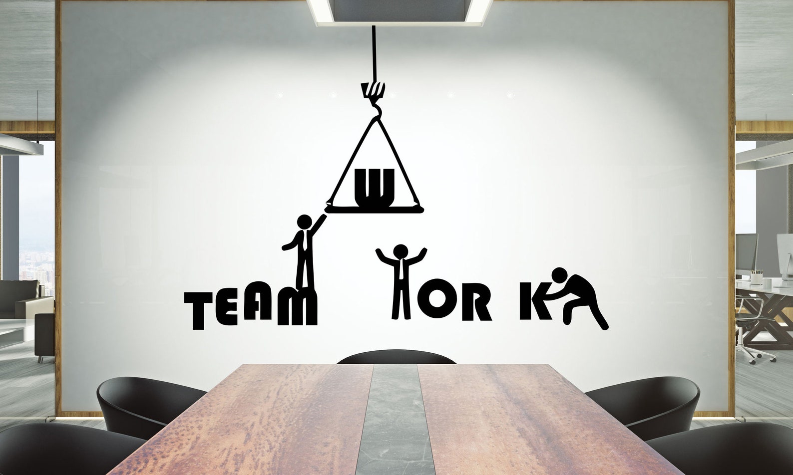 Office Wall Decal Teamwork Quote Wall Sticker Office Decor - Etsy