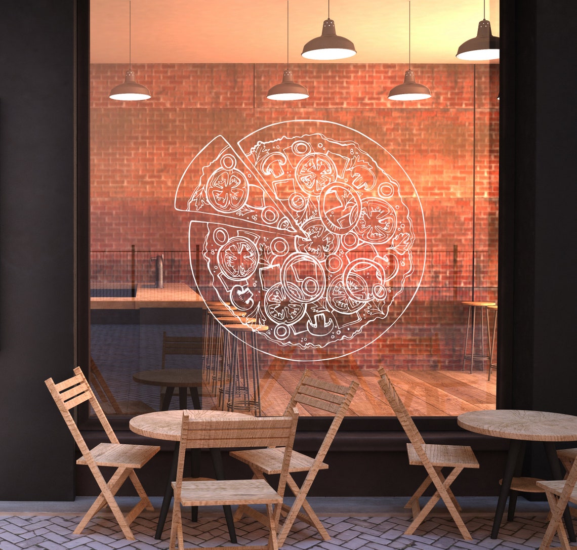 Pizza Wall Decal Vinyl Sticker for Pizzeria Decorations - Etsy