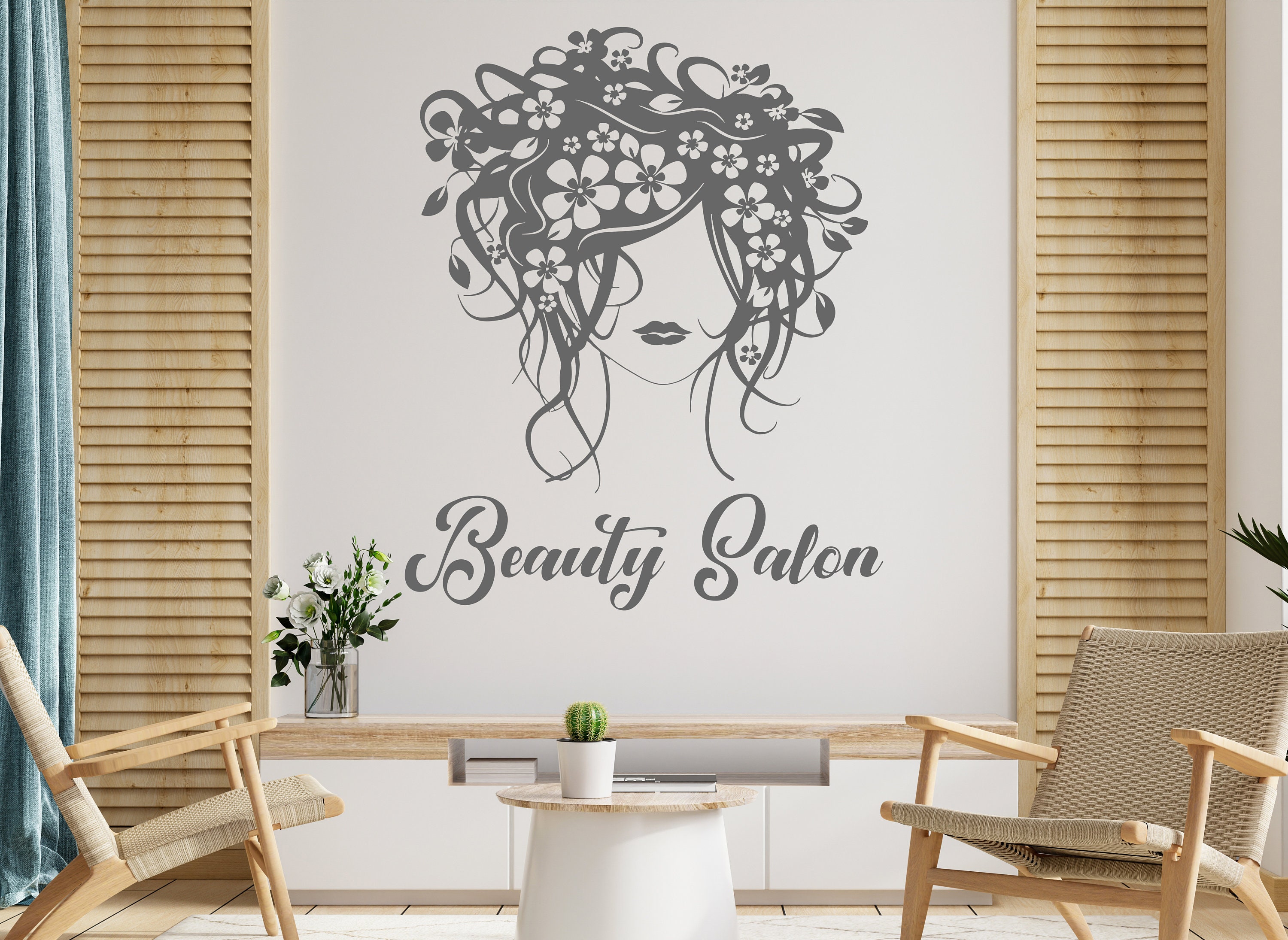 Beauty Salon Wall Decal Hair Salon Wall Decor Beauty Salon | Etsy