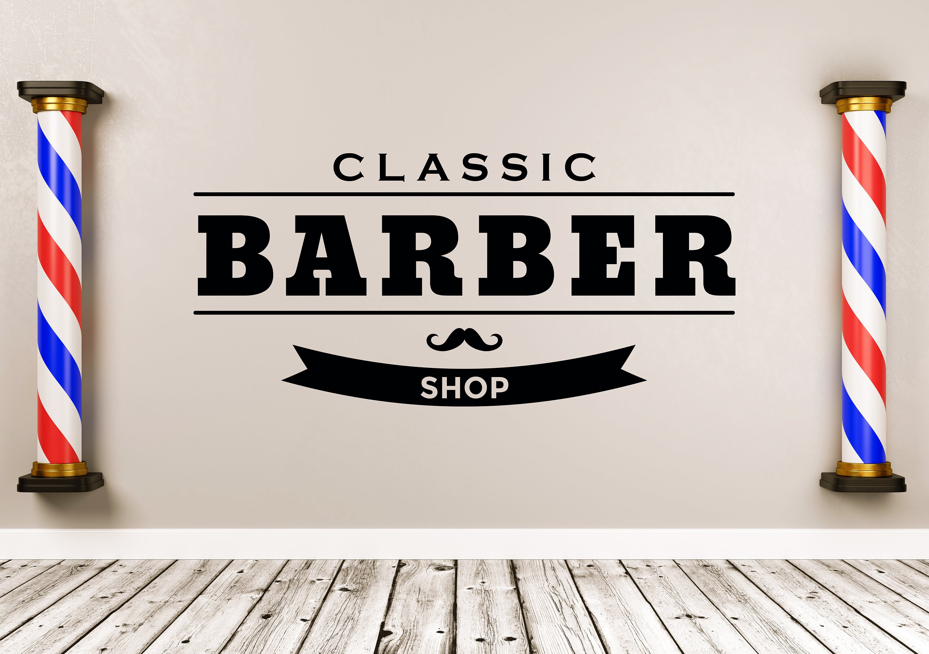 Barber Shop Wall Decal Barber Shop Wall Sticker Barber | Etsy