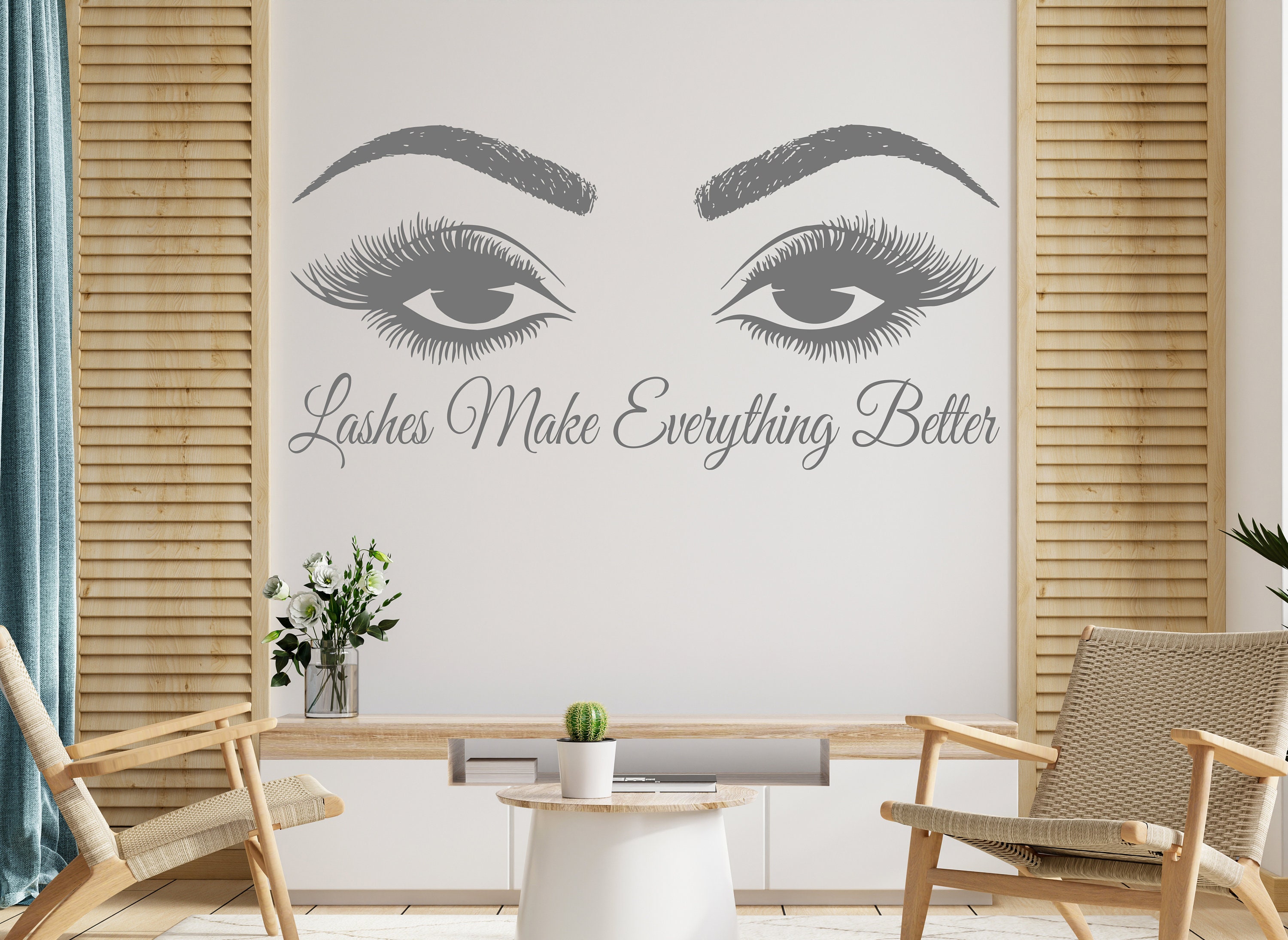 Eyelash Decals Eyelashes Wall Decal Window Sticker Beauty - Etsy