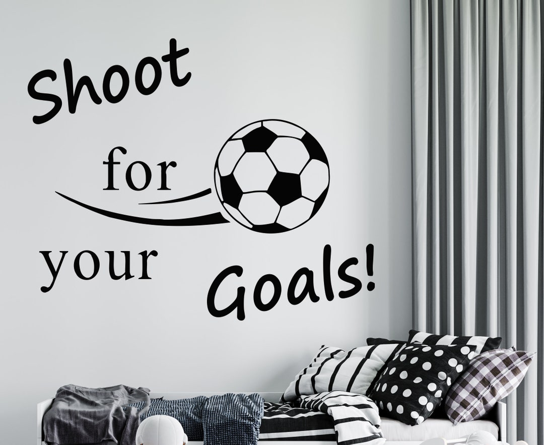 Shoot for Your Goals Soccer Wall Decal | Soccer Player Wall Sticker ...