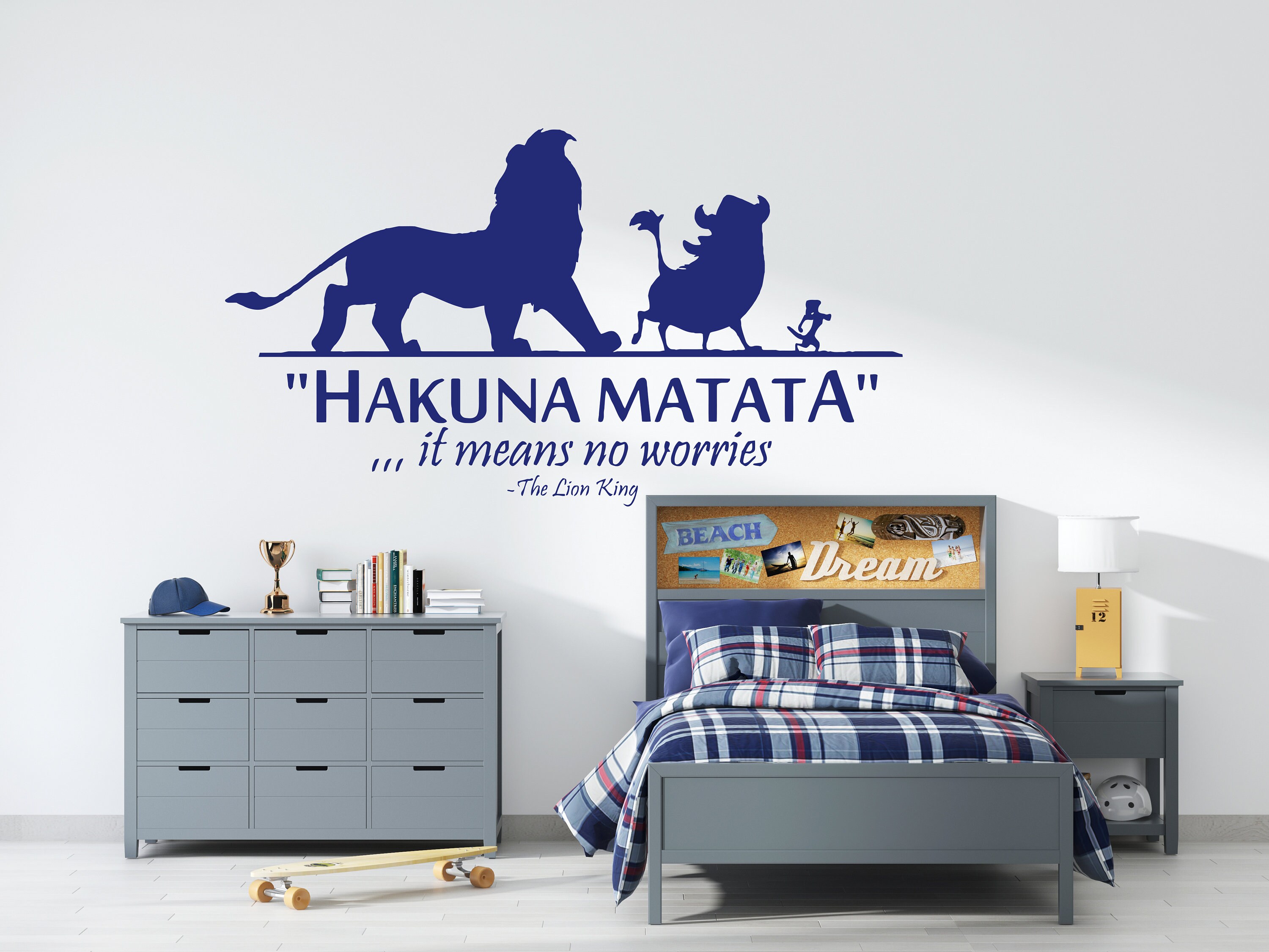 Hakuna Matata Wall Decal the Lion King Cartoon Wall Sticker - Etsy