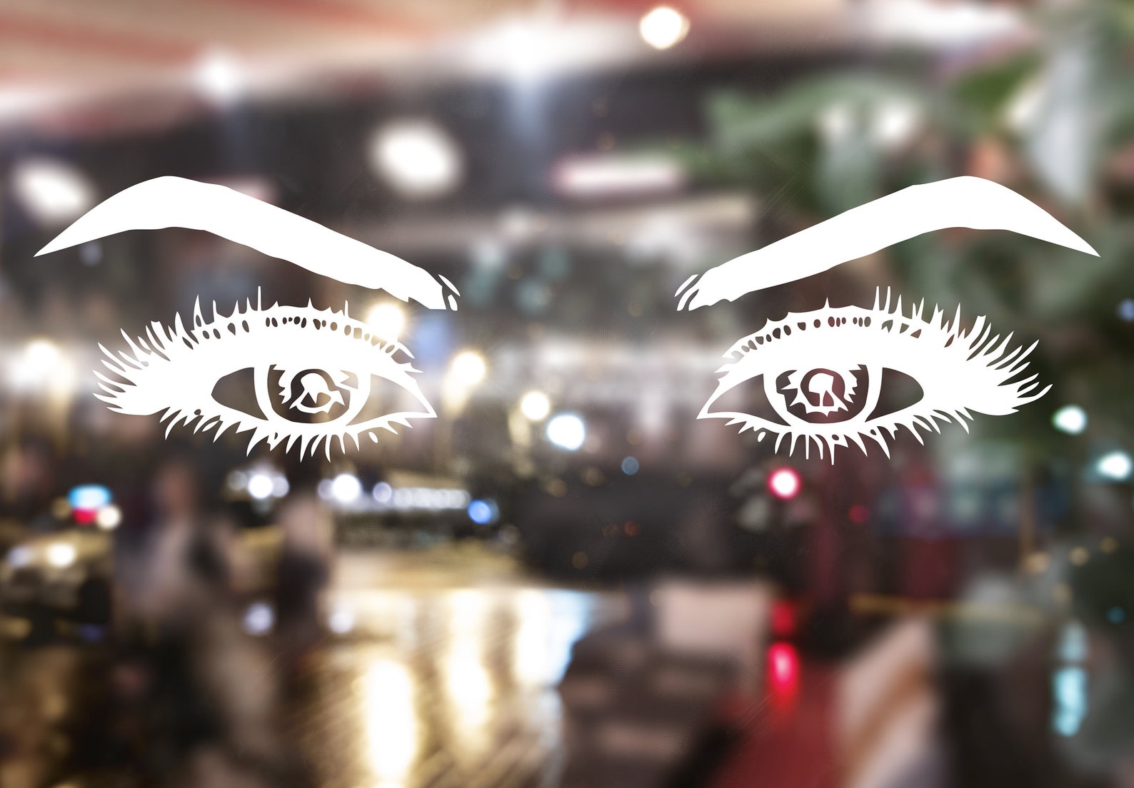 Eyelashes and Eyebrows Wall Decal Lashes and Brows Window - Etsy