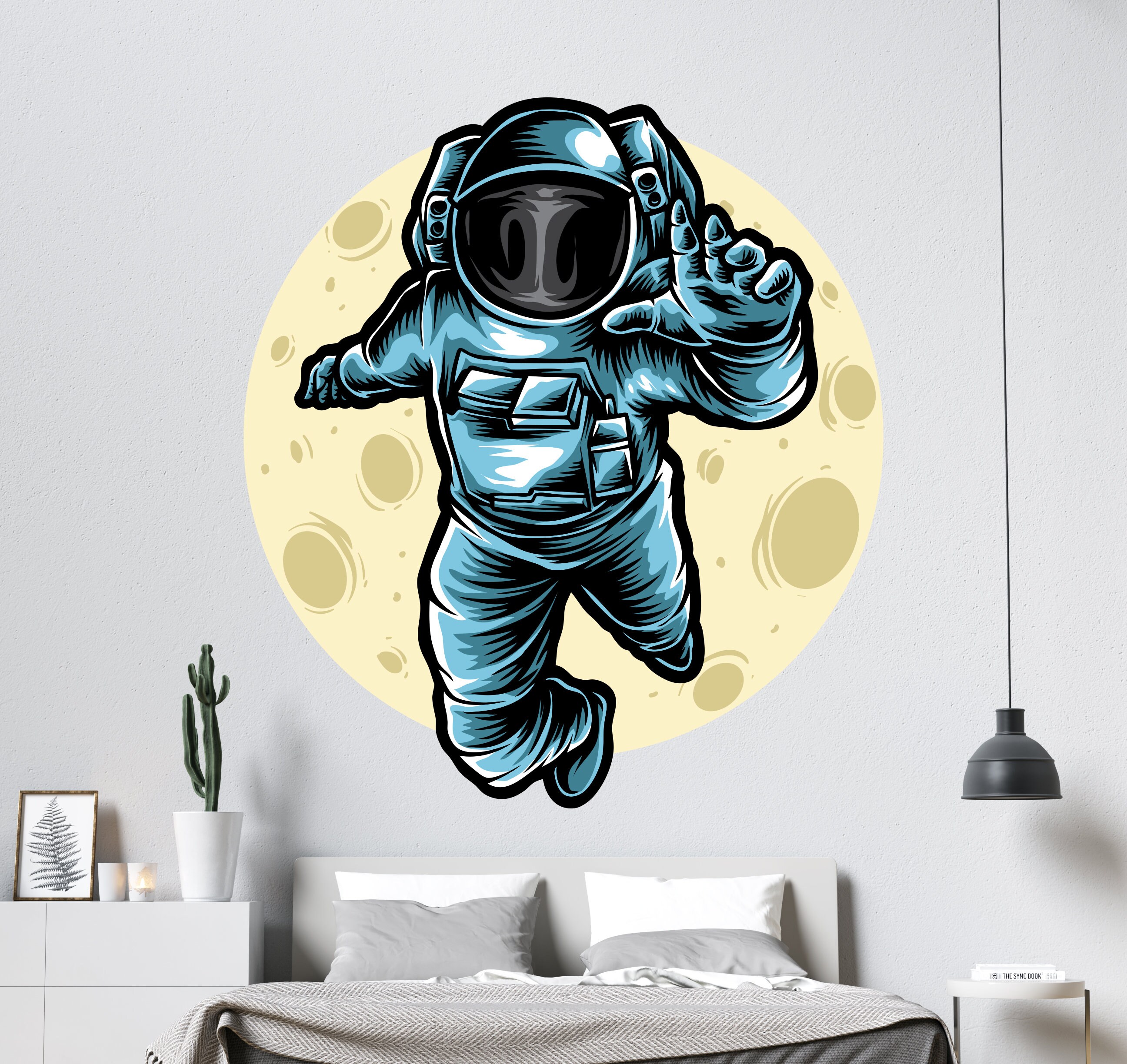 Astronaut Wall Decal Outer Space Wall Decor for Kids Bedroom | Etsy