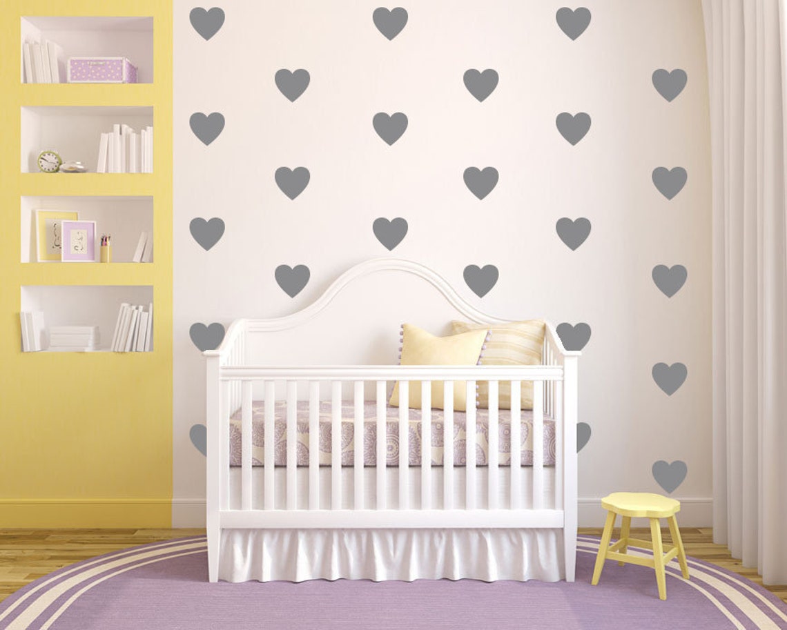 Heart Wall Decal Heart Wall Decor for Nursery Heart | Etsy