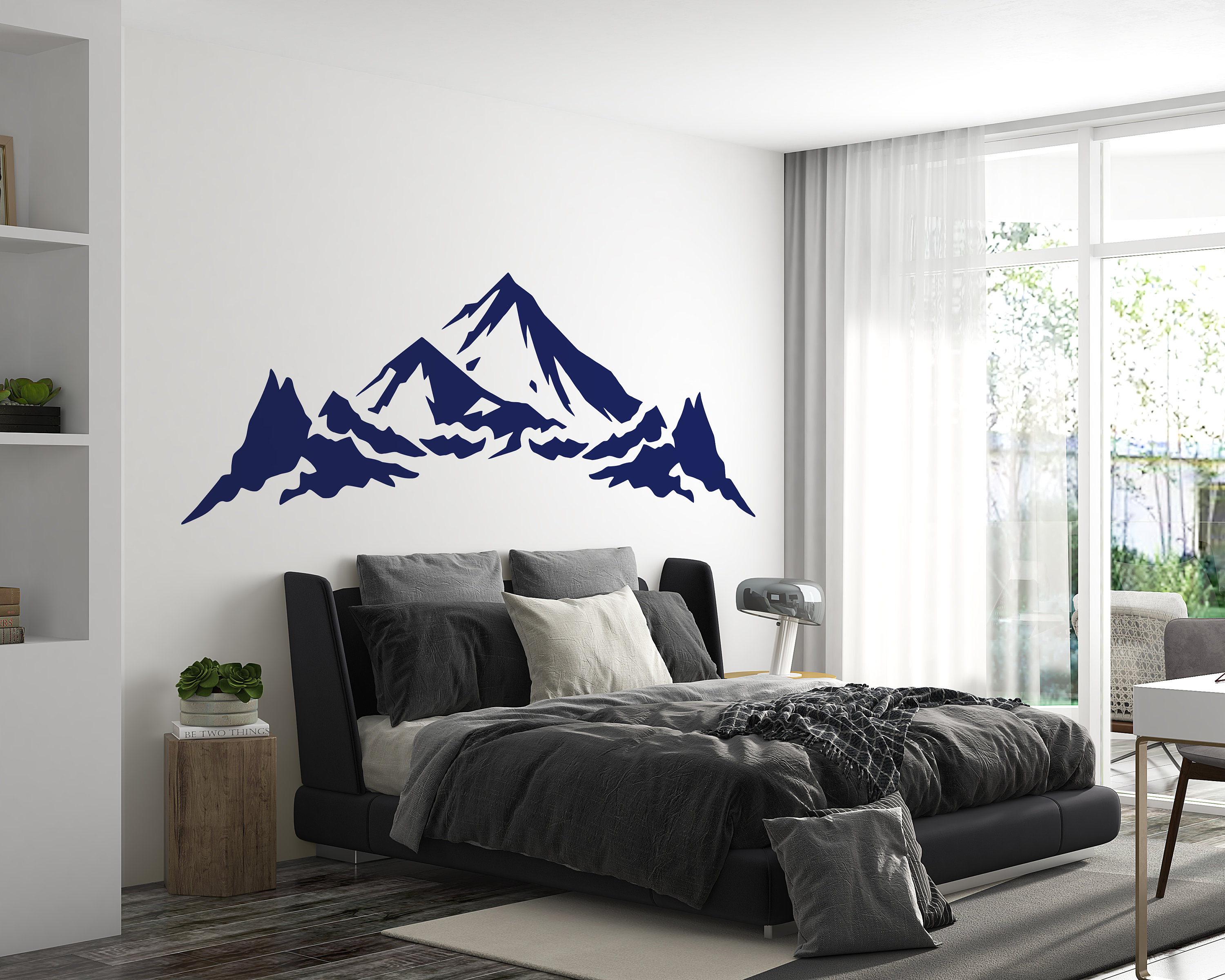 Mountains Wall Decal Mountain Wall Sticker Adventure Wall - Etsy