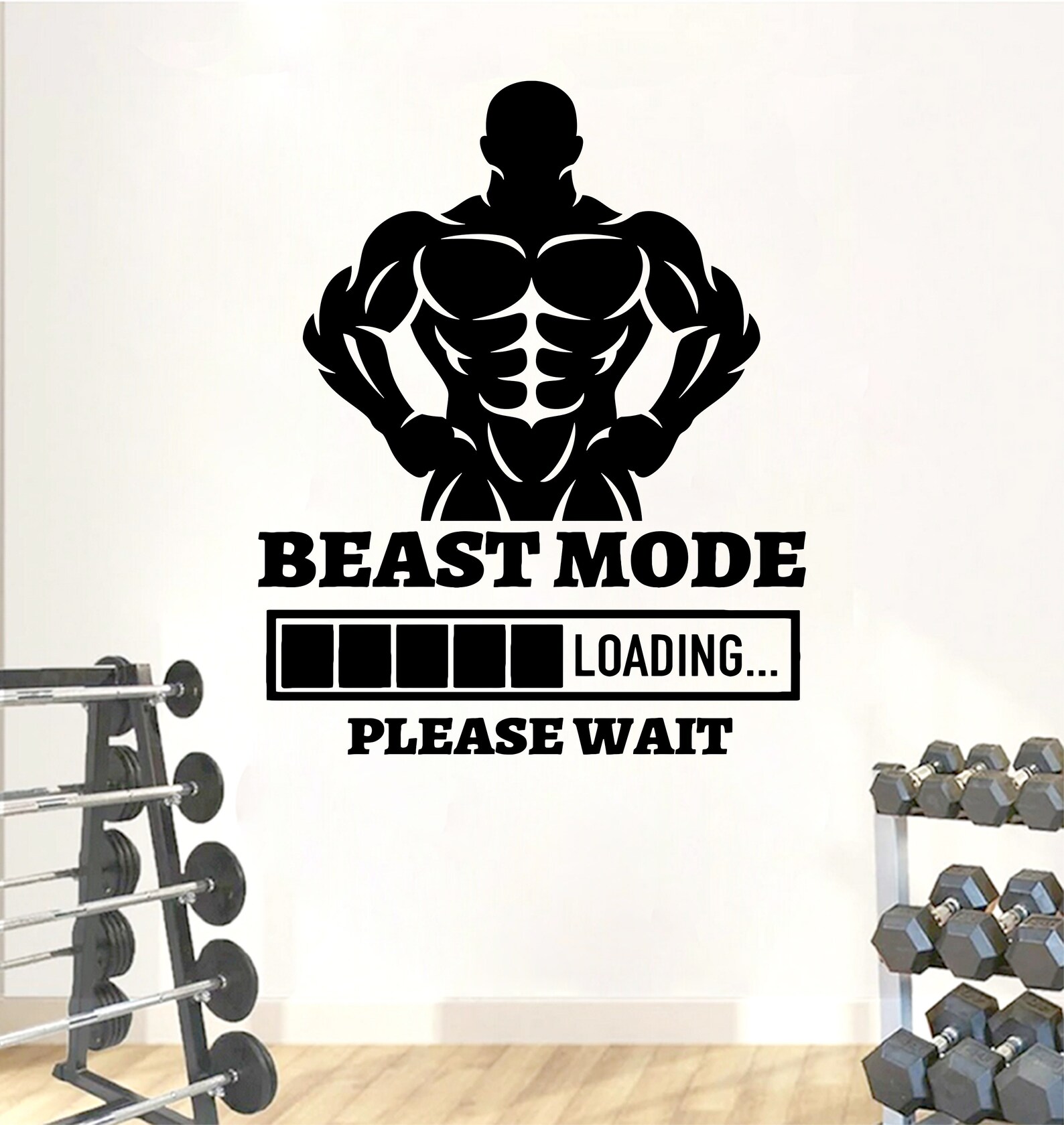 Gym Wall Decal Workout Wall Decal Gym Wall Decor - Etsy