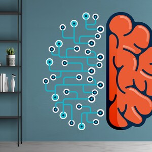 Office Wall Decor Idea Brain Wall Sticker Office Decal Inspire Office ...