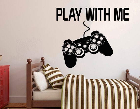 Gamer Wall Decal Video Games Wall Sticker Controller Wall | Etsy