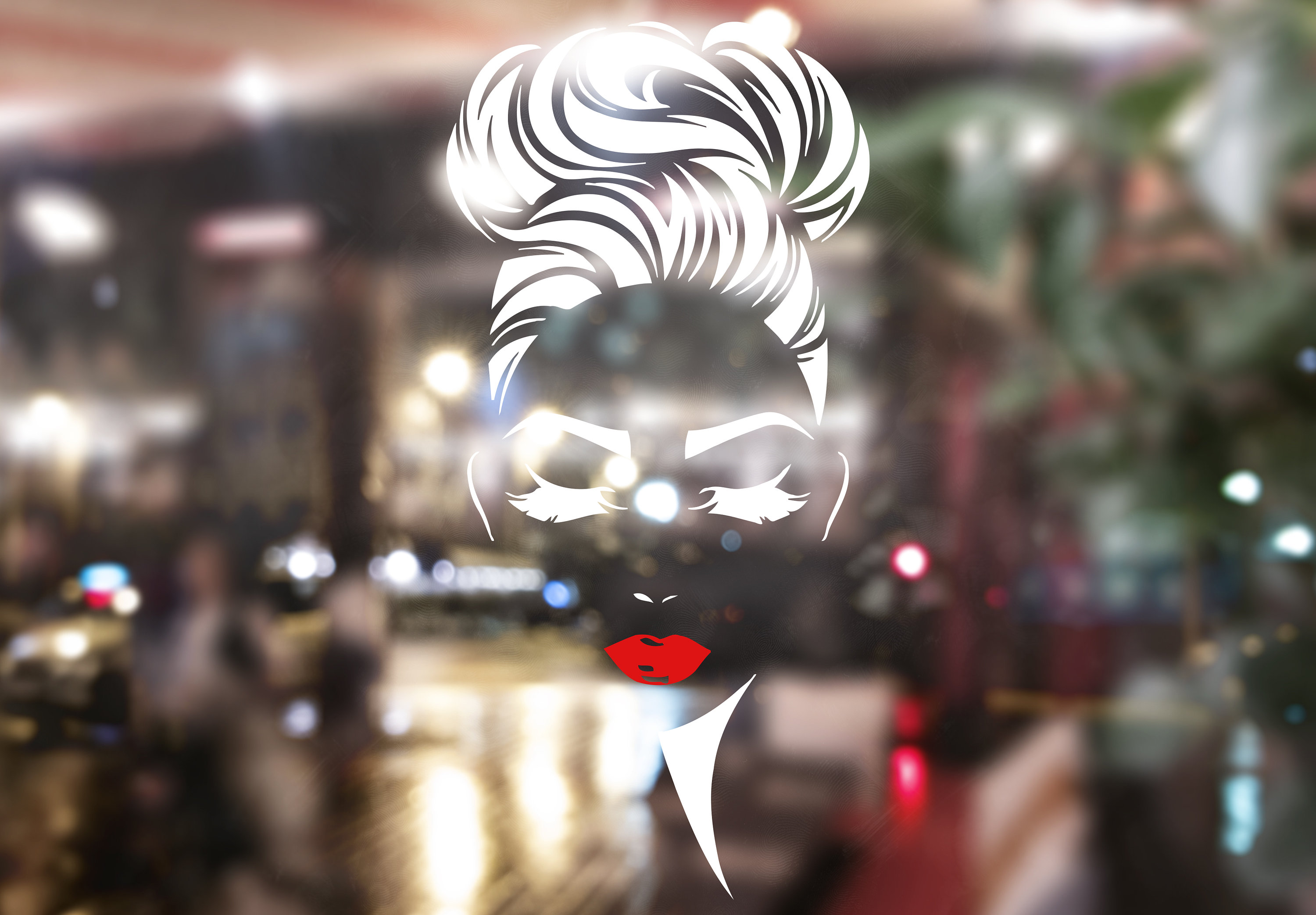 Woman Face Vinyl Decal: Beauty Salon Wall Art 2947 - Etsy