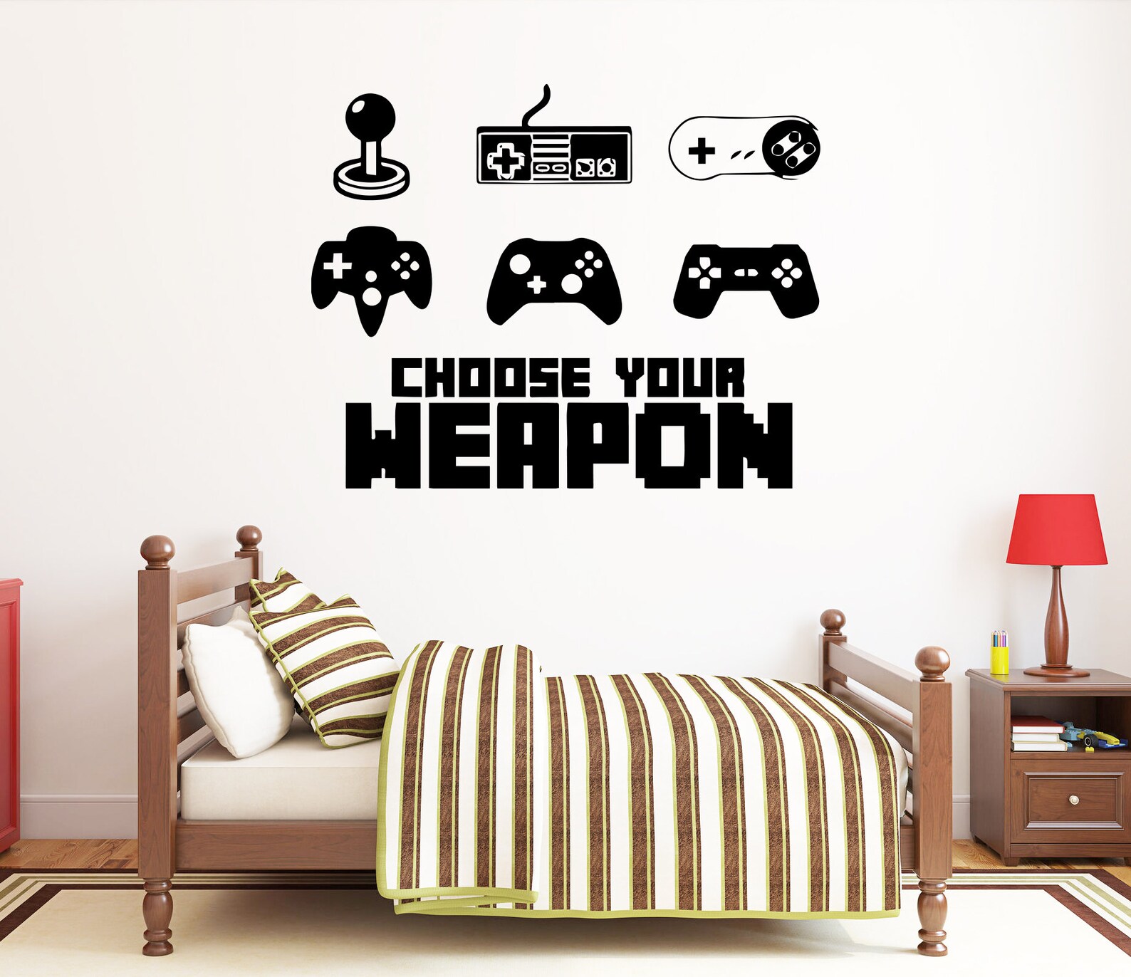 Gamer Wall Decal Video Games Wall Sticker Controller Wall - Etsy