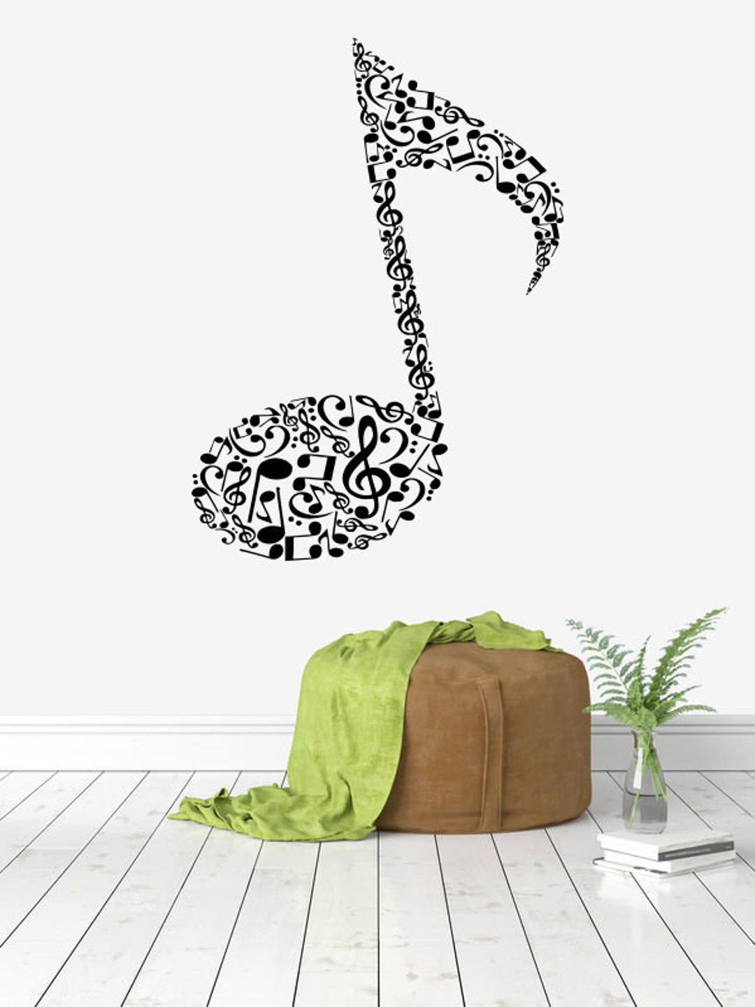 Music Notes Wall Decal Music Wall Decor Music Instrument Wall Decal ...