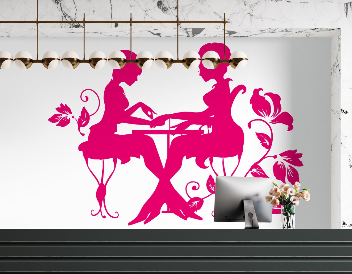 Nail Salon Wall Decal Manicure Pedicure Window Sticker Beauty | Etsy