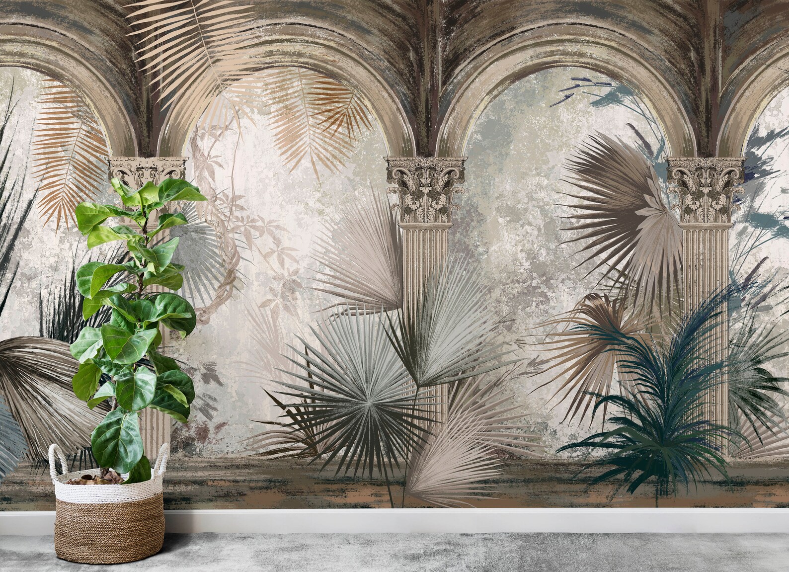 Boho Peel and Stick Wallpaper Bohemian Colors Mural Vintage | Etsy