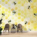Honey Bee Peel and Stick Wallpaper Yellow Honey Bees Wall Mural Self ...