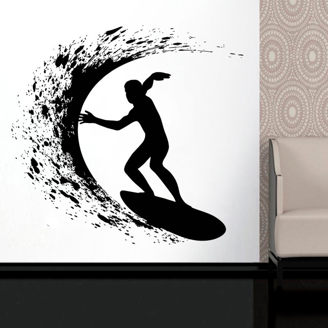 Surfing Surfer Board Wave Ocean Extreme Wall Sports Wall Decor Wall ...