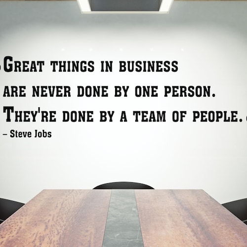 Office Wall Decal Teamwork Quote Wall Sticker Office Decor - Etsy