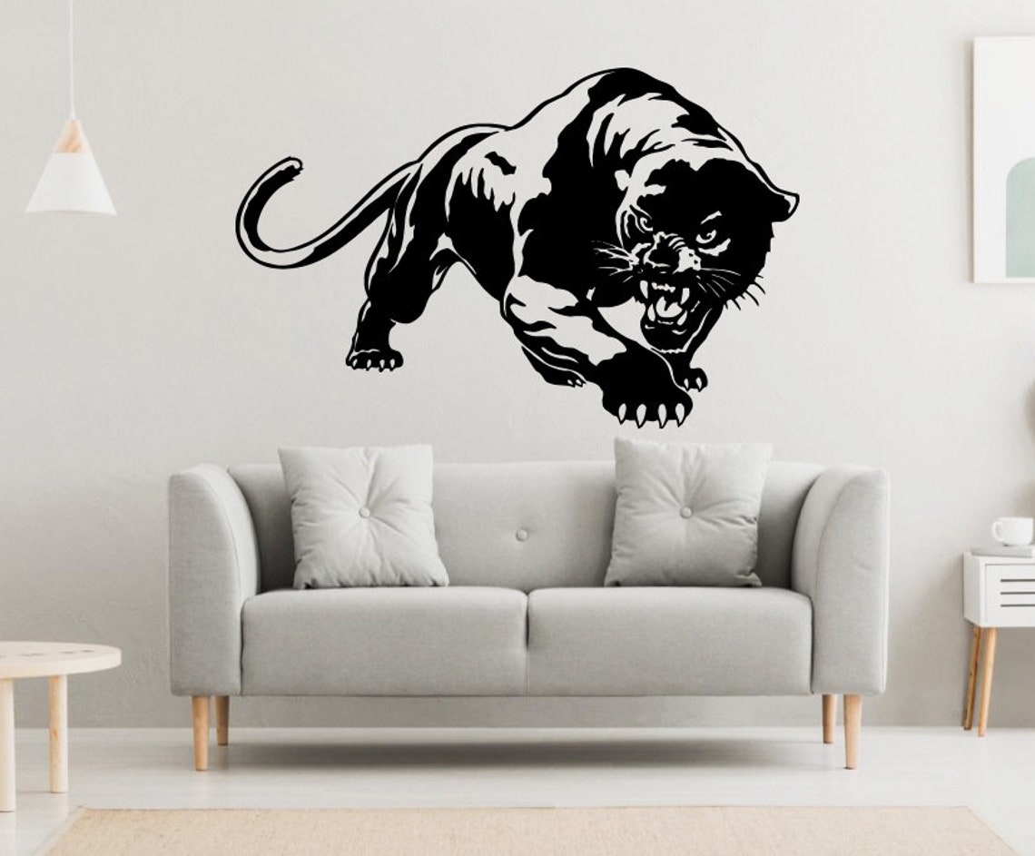 Panther Wall Decal Panther Wall Sticker Panther Wall Decor - Etsy