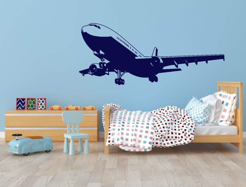 Airplane Wall Decal Aircraft Wall Sticker Airplane Wall - Etsy