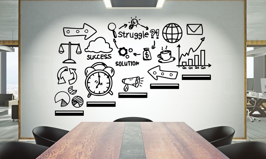 Office Wall Decal Teamwork Quote Wall Sticker Office Decor Inspire ...