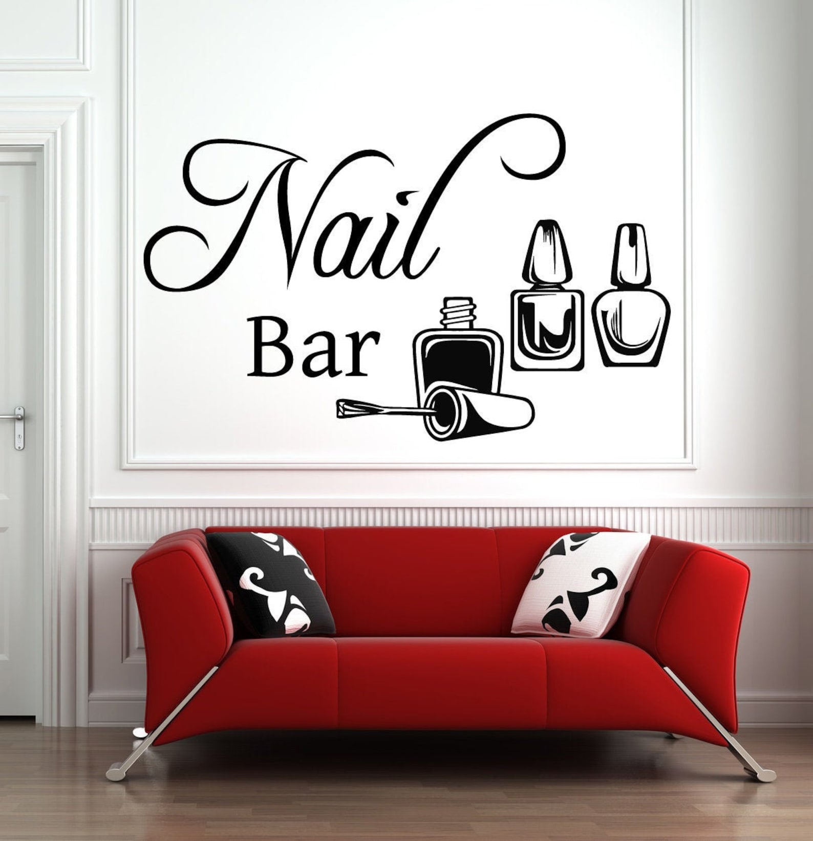 Nail Salon Wall Decal Manicure Pedicure Window Sticker Beauty | Etsy