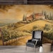 Tuscan Vineyard | Italian Countryside Villa Landscape Mural | Rustic ...