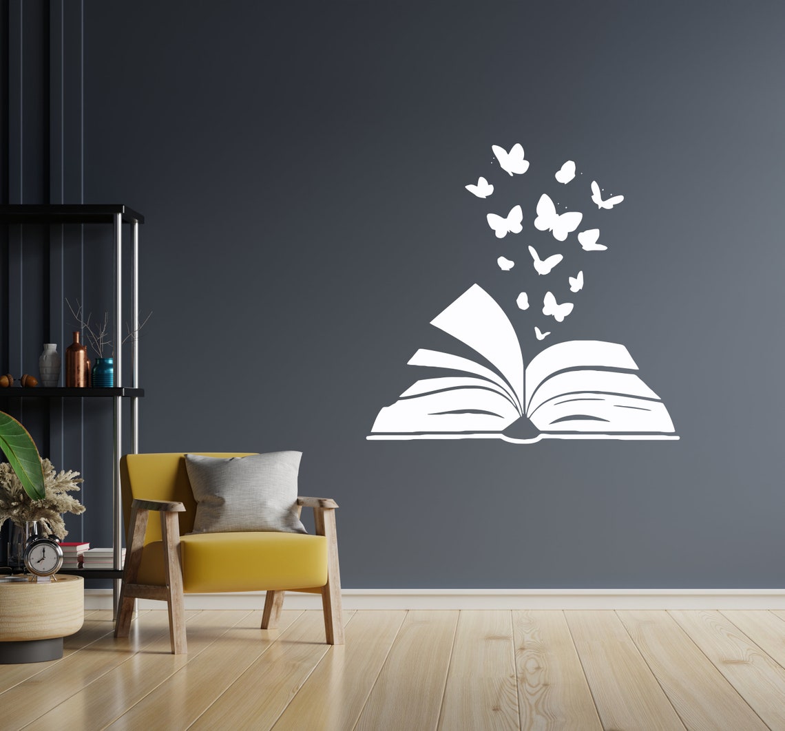 Books Wall Decal Reading Wall Decal Library Wall Decal - Etsy