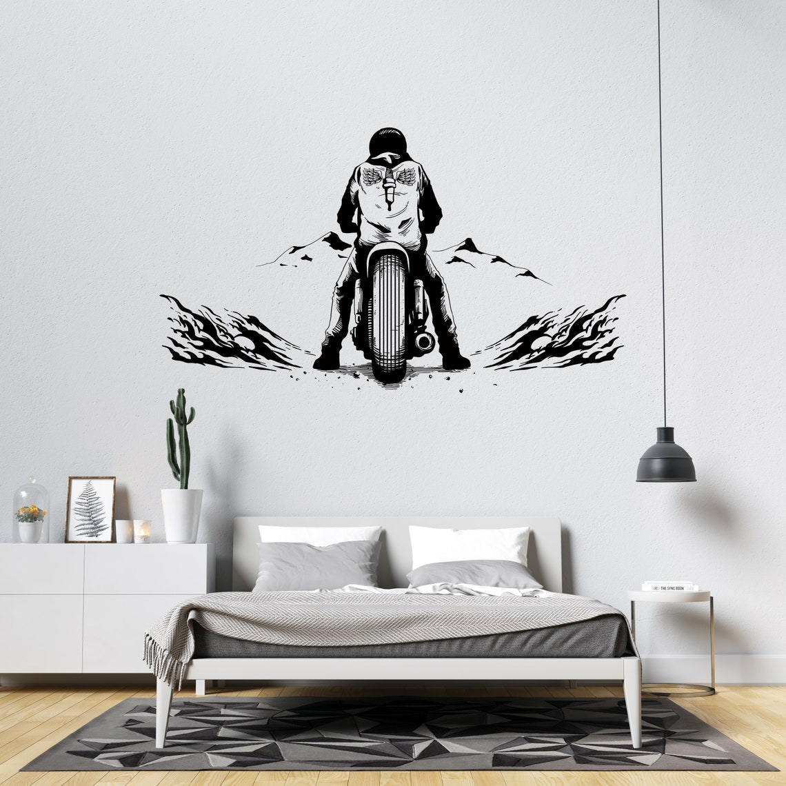 Motocross Wall Decal Motorcycle Wall Sticker Dirt Bike Rider - Etsy