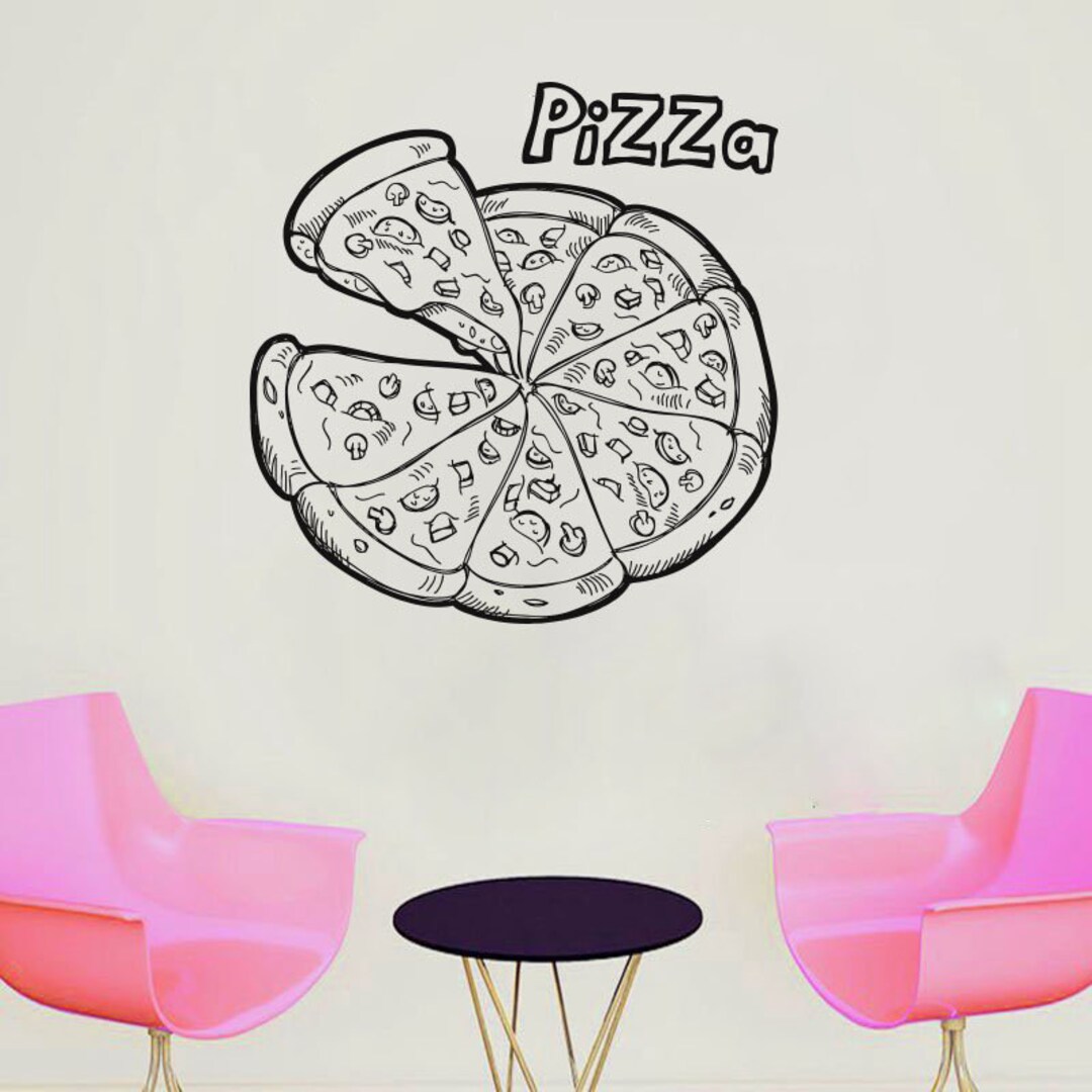 Pizza Wall Decal / Pizzeria Wall Décor / Pizza Window Decal T580 - Etsy