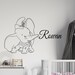 Dumbo Elephant Wall Decal Dumbo Wall Sticker Nursery Wall - Etsy