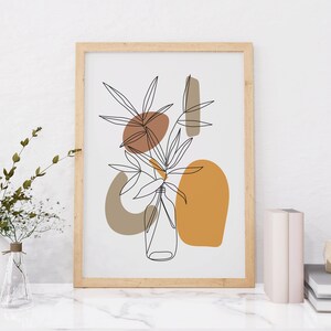 Bohemian Abstract Art Print Wall Poster Set of 3 Boho Poster Print Wall ...