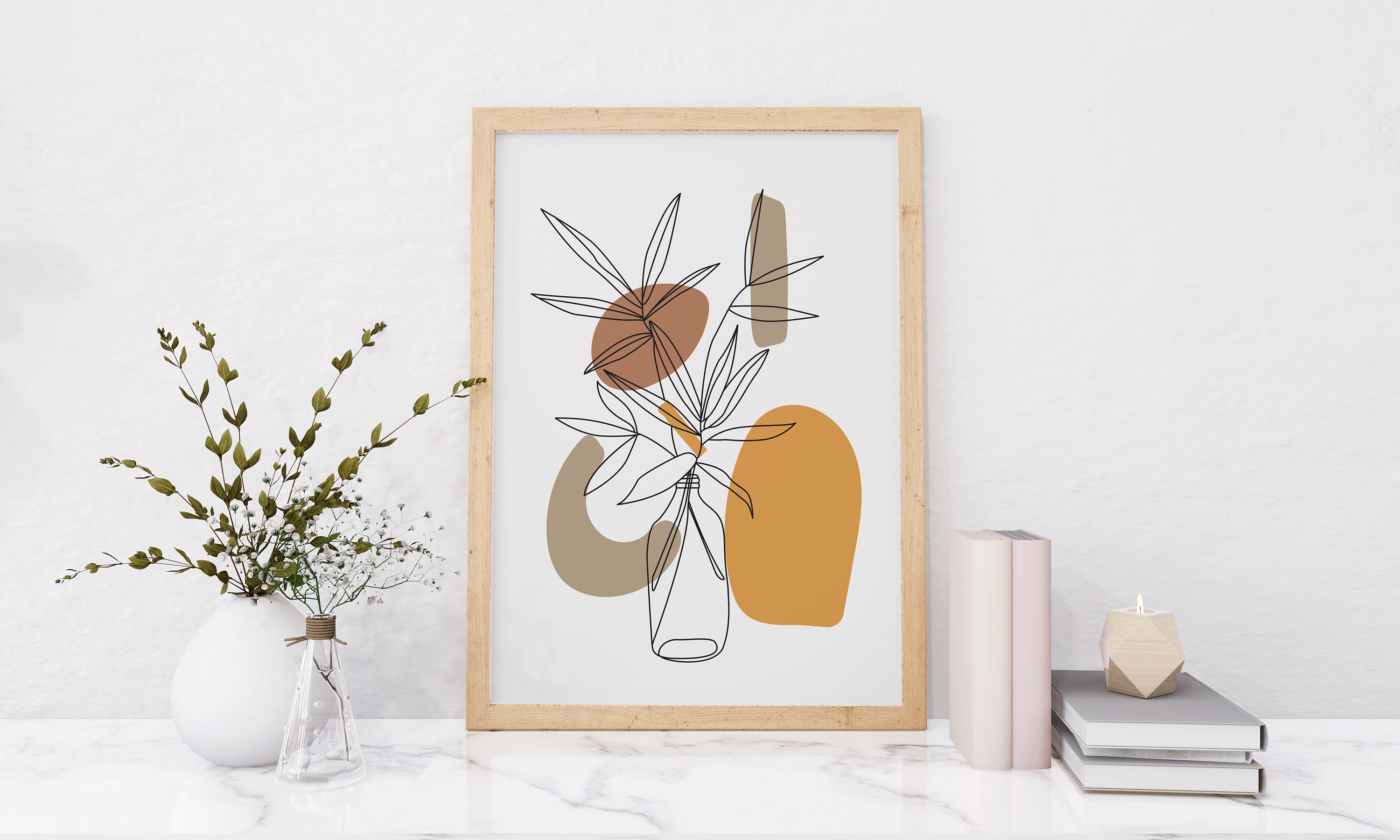 Bohemian Abstract Art Print Wall Poster Set of 3 Boho Poster | Etsy