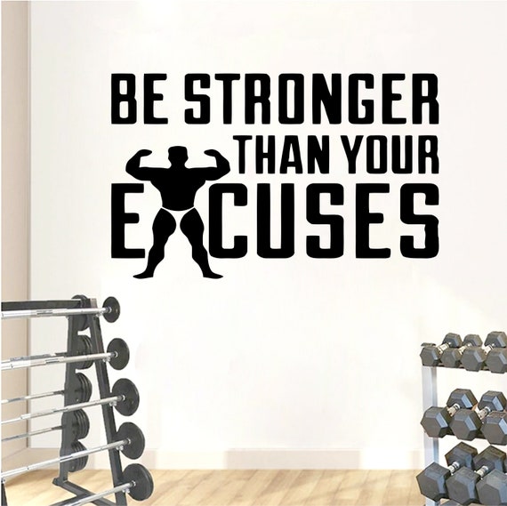 Fitness Wall Decal Workout Wall Decal Gym Wall Decor | Etsy