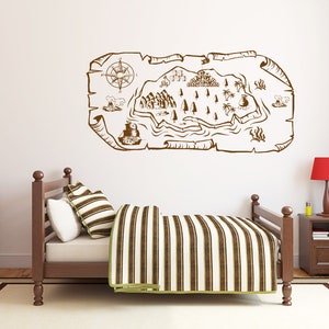 Treasure Map Wall Decal Treasure Map for Kids Pirate Map Wall Decal ...