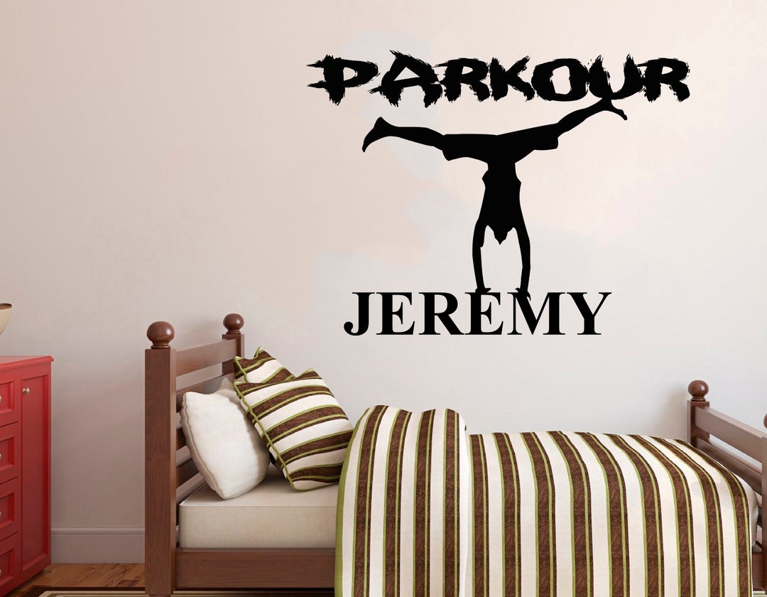 Personalized Name | Parkour Wall Decal | Parkour Wall Sticker | Parkour ...