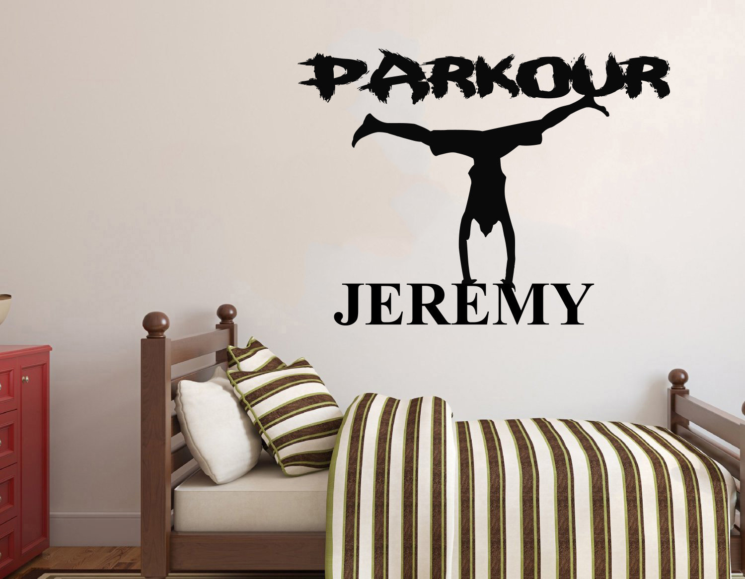 Personalized Name Parkour Wall Decal Parkour Wall Sticker | Etsy